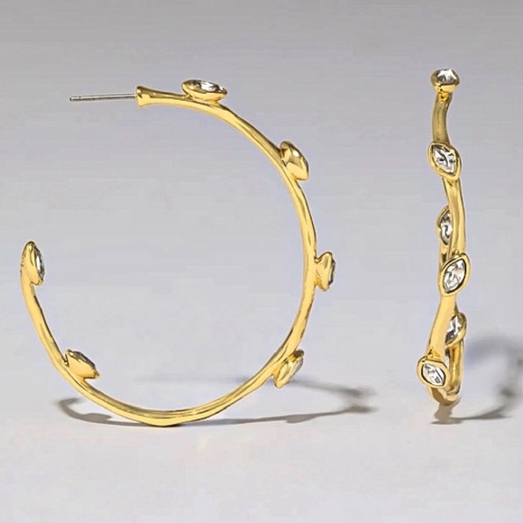Alexis Bittar | Jewelry | Alexis Bittar Navette Crystal Hoop Earrings ...